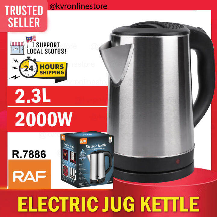 RAF 2.3L Cordless Electric Jug Kettle 2000W Fast Boiling 360° Rotating ...