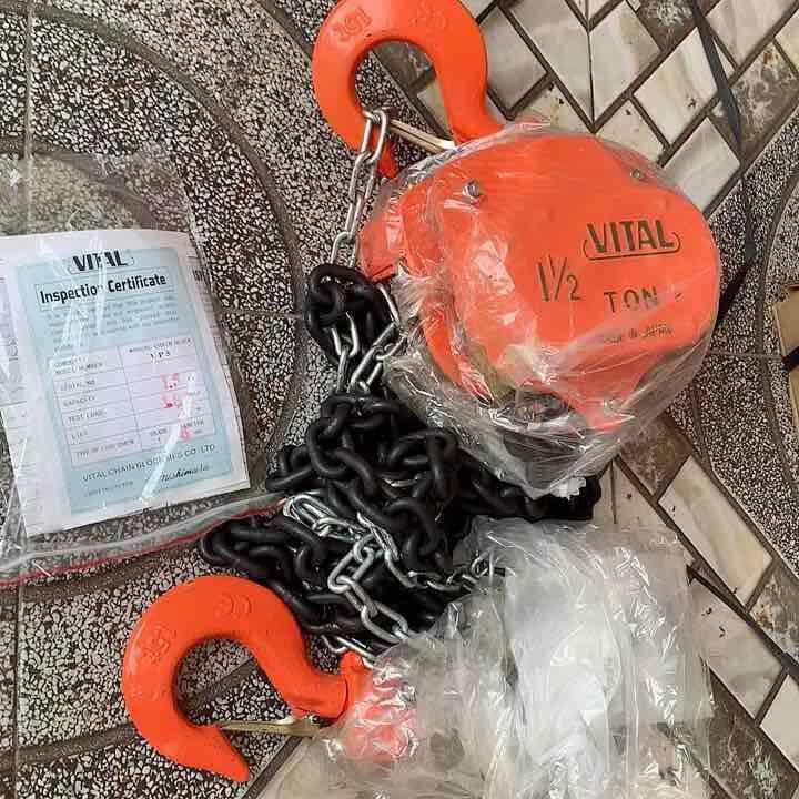 Vital chainblock 1.5tons with 3meters lifting chain made in japan ...