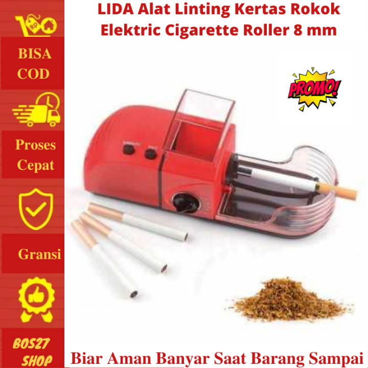 Alat Linting Kertas Rokok Elektric Cigarette Roller 8 mm / Mesin Penggulung Linting Rokok Filter ...