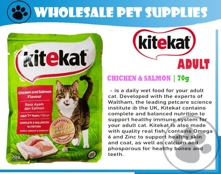 KITEKAT Wet Food for Adult - Chicken & Salmon | 70g | Lazada PH