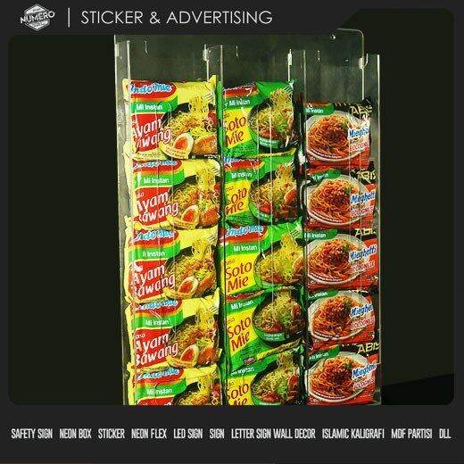 display mie / display indomie / akrilik rak mie / akrilik tempat mie ...