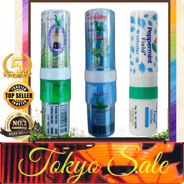 Original Hong Thai Tube Herb 2in1 Inhalers and PEPPERMINT FIELD INHALER ...