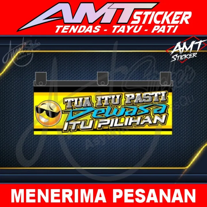 [NYALA] STICKER DECAL NYALA TULISAN KARPET TRUCK/MOBIL UK 70X20CM ...