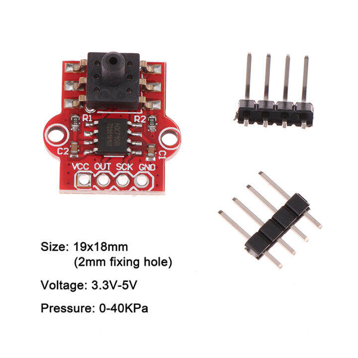 SME DC 3.3V 5V 0-40KPa Pressure Sensor Module Connect 2.5MM Soft Tube ...