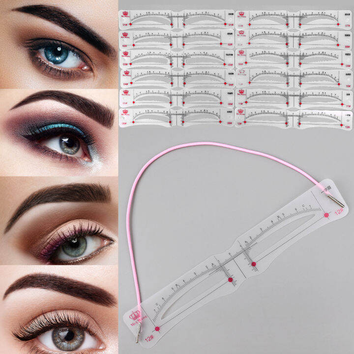 Eyebrow Stencil Novice Reusable Eyebrow Shaper Brow Stamp Template Eyebrows Shape Set | Lazada