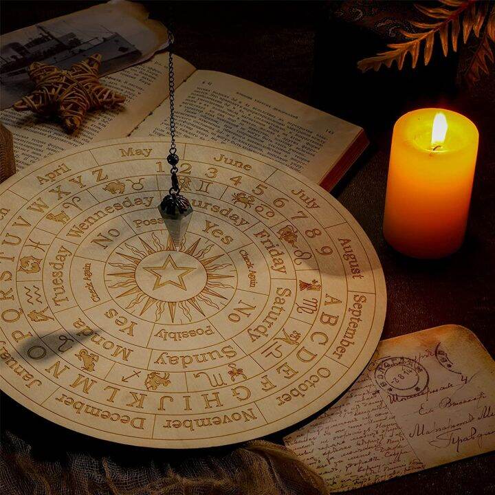 Star Pendulum Board Wooden Dowsing Board Divination Metaphysical ...