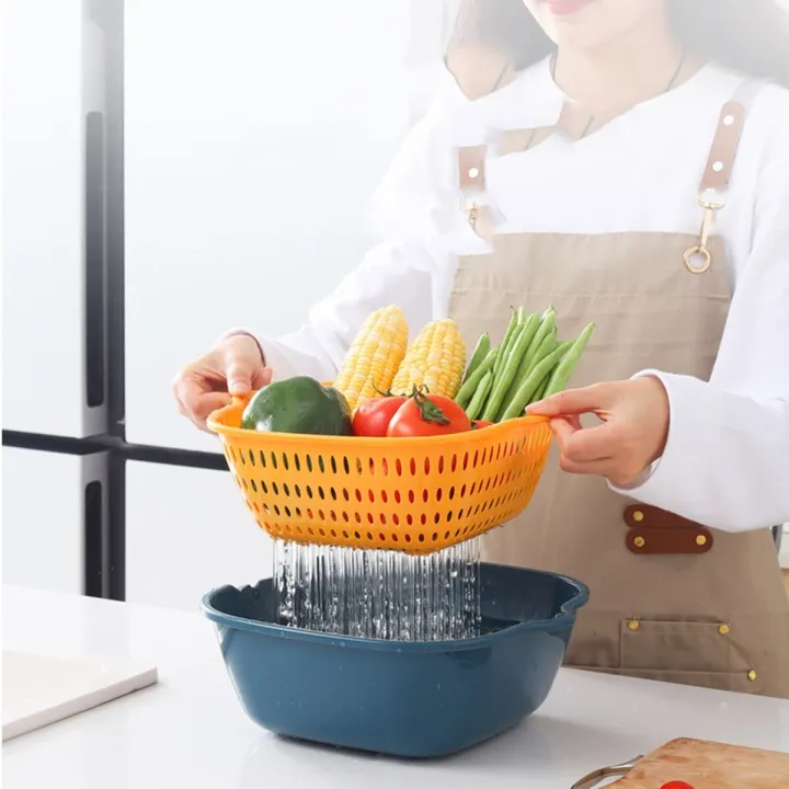 Roam's Place | Dual Layer Drain Basket 2 in 1 Detachable Drain Colander ...