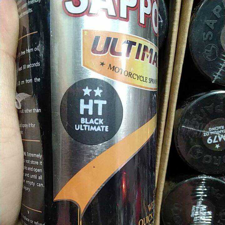 cat spray pilok pilox cat semprot sapporo ultimate saporo Hi temp black ultimate hi temp hitam ...