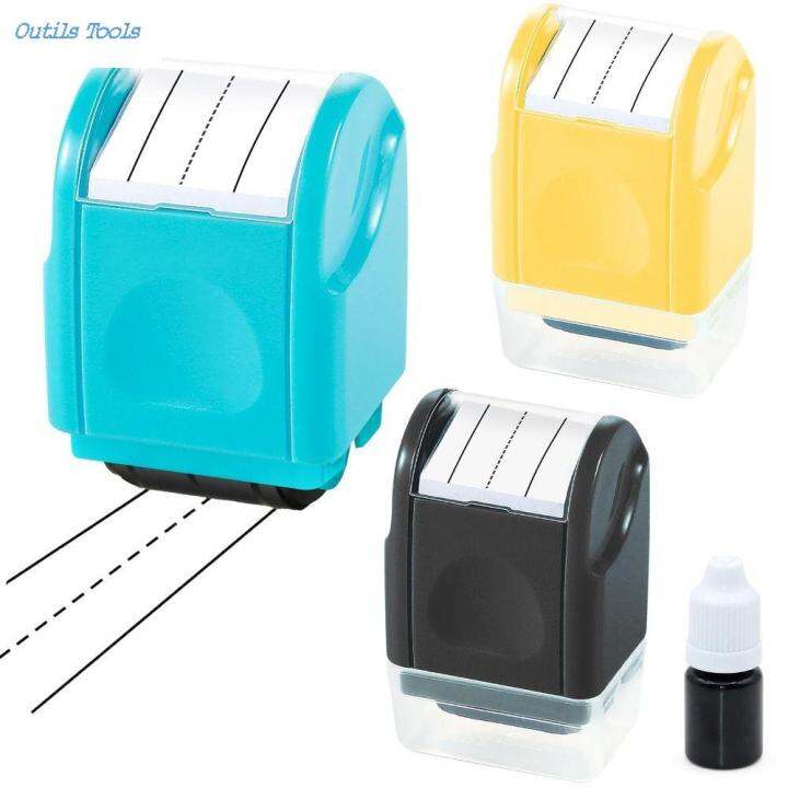 OUTILS Plastic Dashed Handwriting Lines Stamp Clear Efficient Self ...