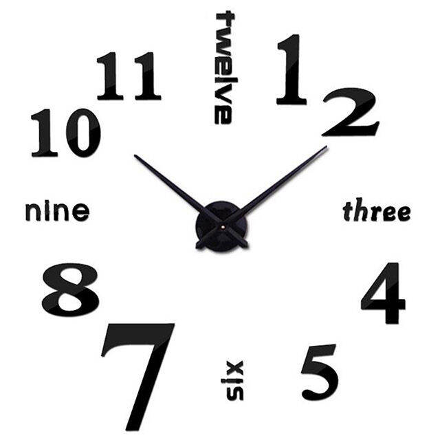 Jam Dinding DIY - Angka jam dan jarum jam dipasang secara manual ...