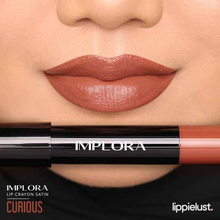 Implora Lip Crayon Satin / Lipstik Crayon Implora 01 Curious | Lazada ...