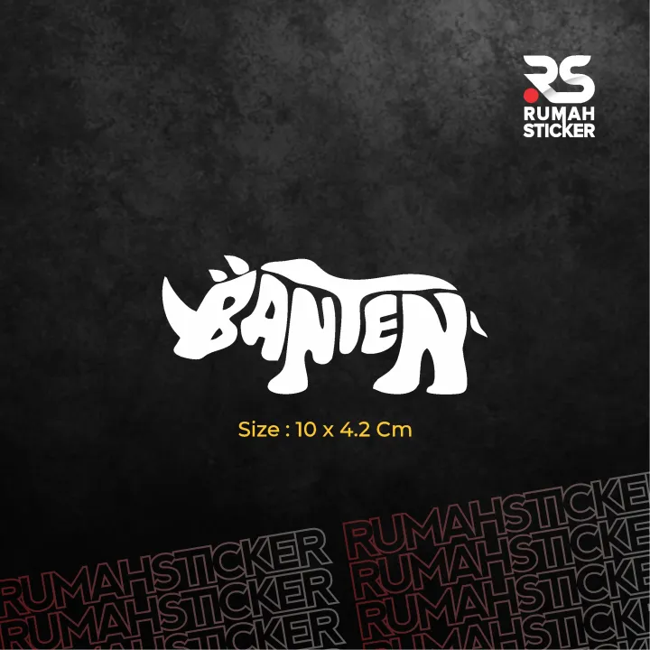 STICKER STIKER CUTTING TEKS BANTEN LOGO BADAK BANTEN | Lazada Indonesia