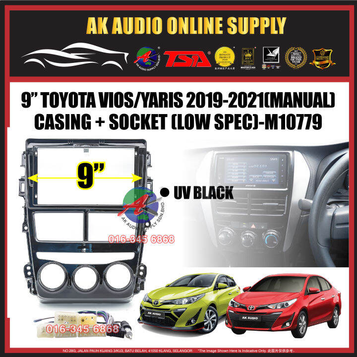 Toyota Vios / Yaris 2019 -2021 ( Manual Air Cond ) Android Player 9 ...