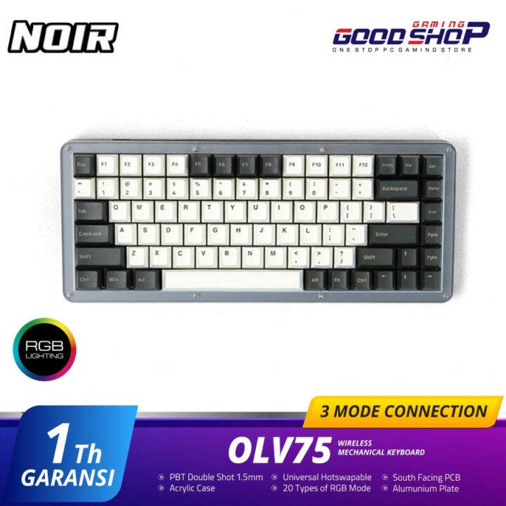 Noir OLV75 - Acrylic 75% Wireless Mechanical Keyboard | Lazada Indonesia