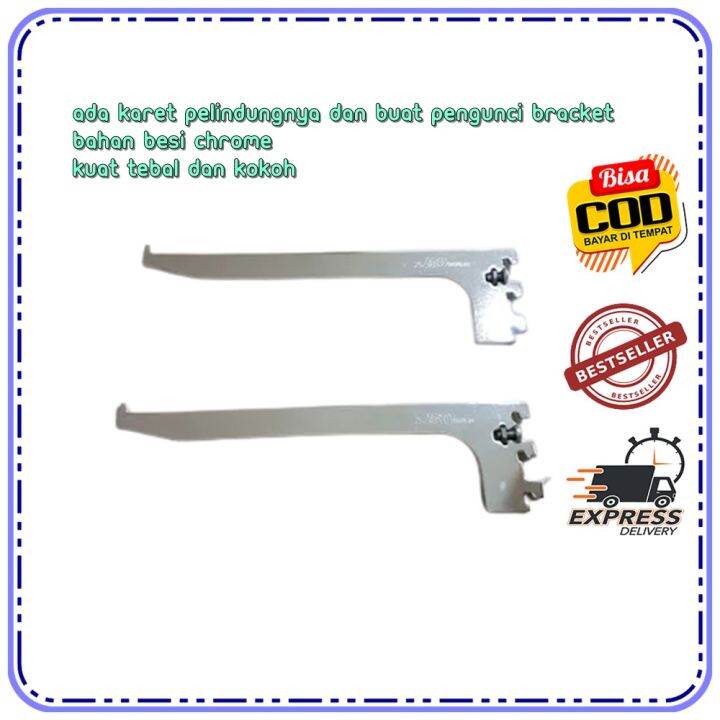 Bracket Kaca 20 CM / Daun Bracket Kaca Penyangga Kaca Penghubung Kaca ...