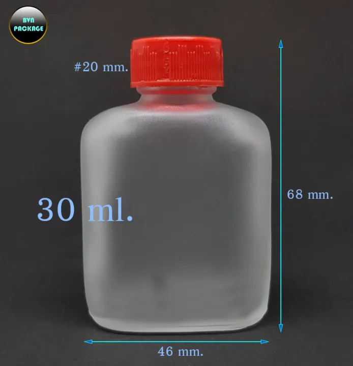 ขวด 30mlขวดแก้วแบน ขวดซิวกี้ +จุก,ฝาพลาสติก (50ใบ) | Lazada.co.th