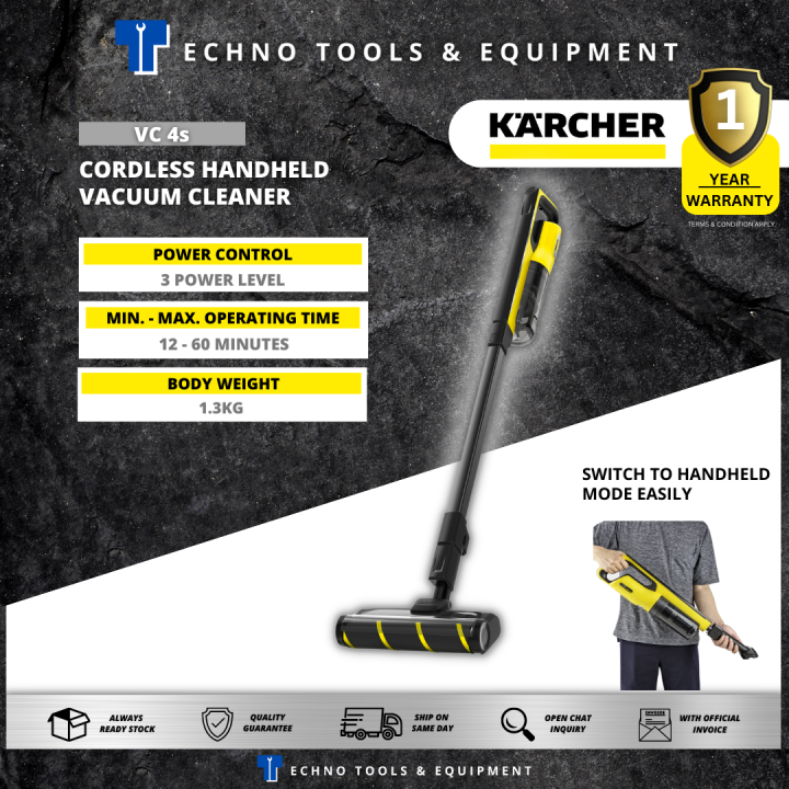KARCHER VC 4s CORDLESS HANDHELD VACUUM CLEANER , PORTABLE VACUUM ...
