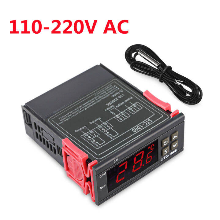 STC 1000 LED Digital Thermostat for Incubator Temperature Controller Thermoregulator Relay ...