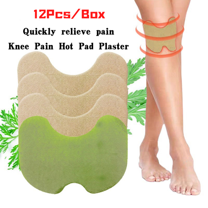 12pcs Knee Pain Hot Pad Plaster Wormwood Extract Joint Ache Pain ...