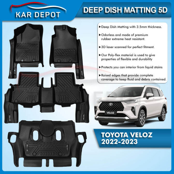 TOYOTA VELOZ 2022-2023 5D Deep Dish Matting | Lazada PH
