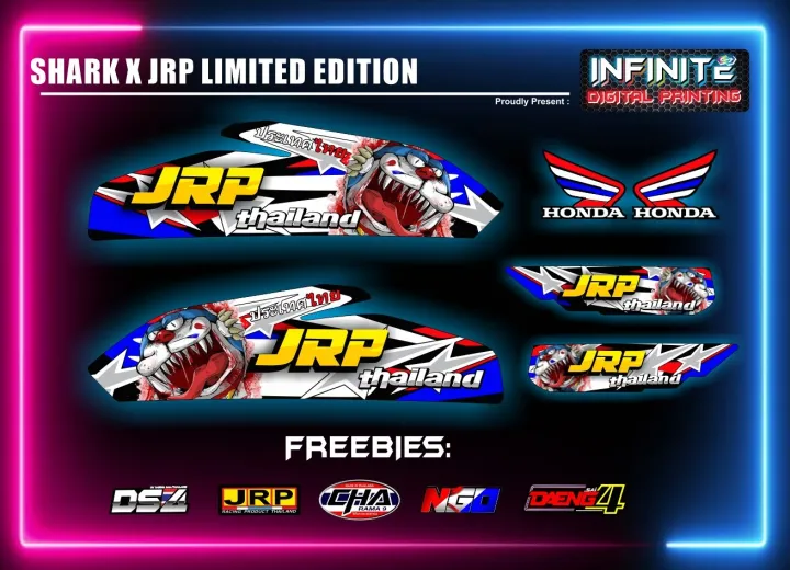 RUSI / TMX / PINOY / SKYGO / MOTOPOSH / DECALS STICKER ( JRP X SHARK ...