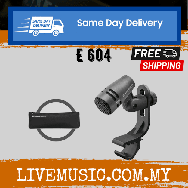 Sennheiser E 604 Dynamic Cardioid Tom / Snare / Percussion Microphone (E604/E-604) | Lazada