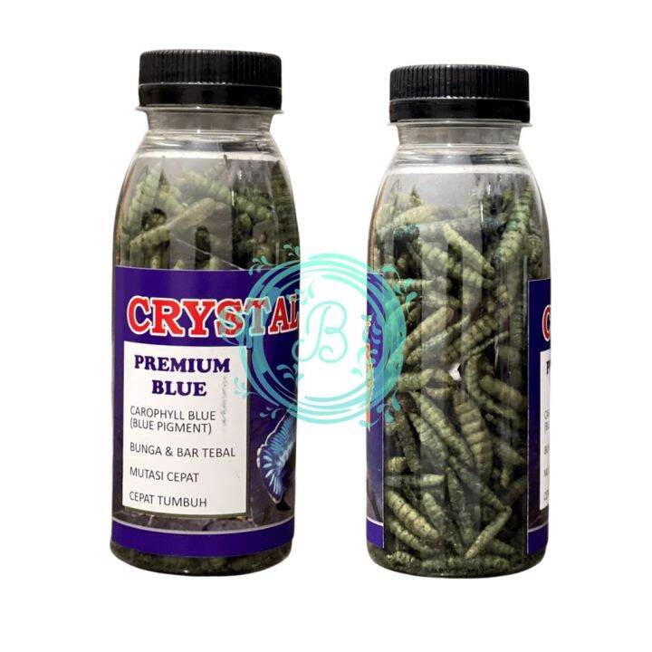 Crystal Dry Maggot Kering BSF Carophyll Blue Pigment Warna Biru Pakan ...