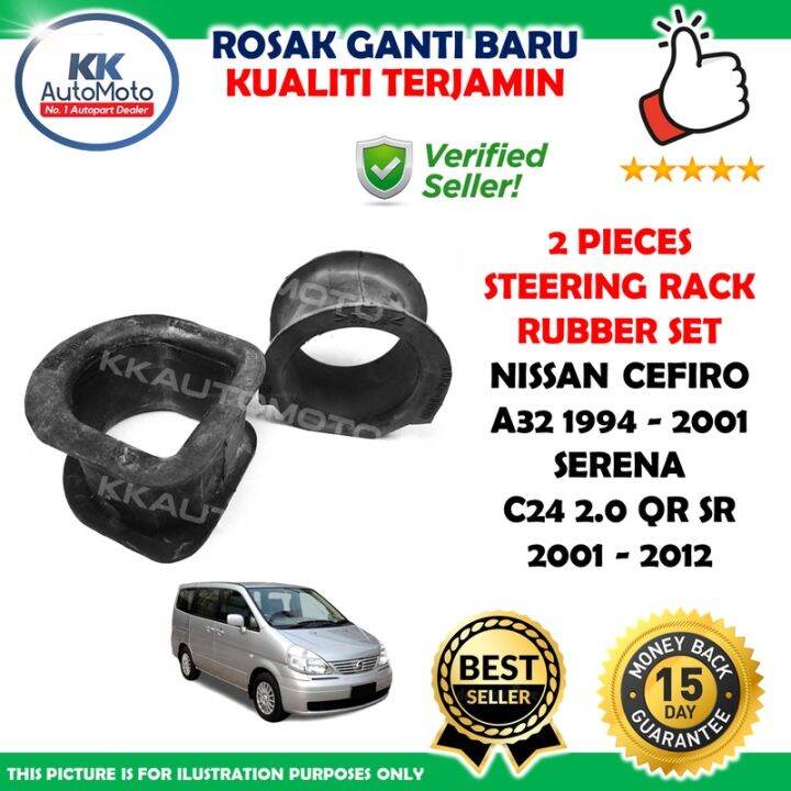 Steering Rack Rubber Set OEM 2 Biji - Nissan Cefiro A32 1994 - 2001 Serena C24 2.0 QR SR 2001 ...