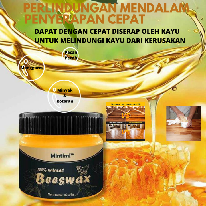 Beewax Wood Seasoning Polish Pengkilap Kayu Furniture Kitchen Set Bee ...