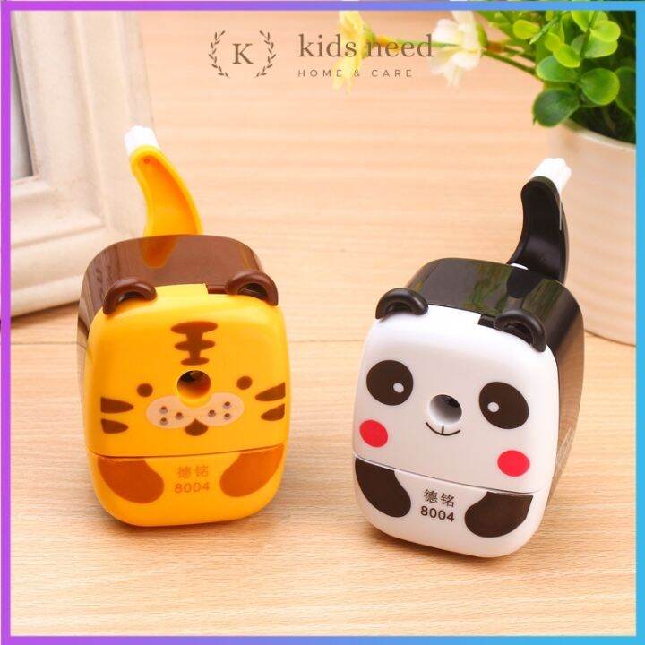 Rautan putar mini harimau panda/serutan meja karakter animal lucu ...