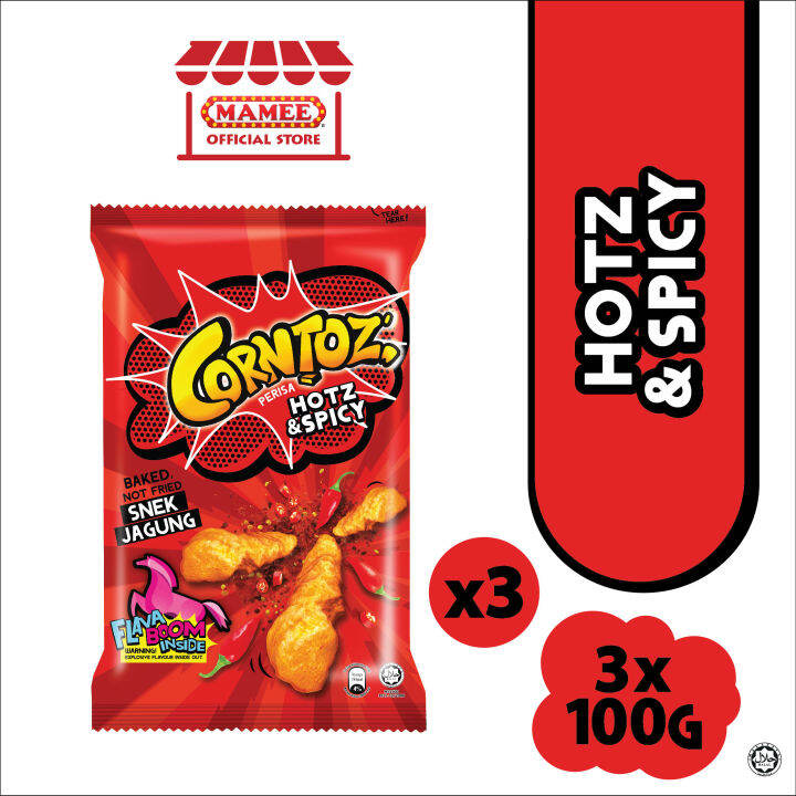 Corntoz Hot & Spicy 100g x 3 Packs | Lazada