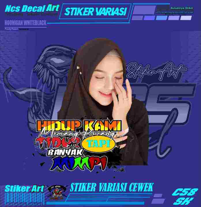 stiker mobil decal gambar cewek keren vektor / sticker motor cewek ...