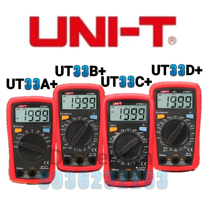 UNI-T UT33A+ UT33B+ UT33C+ UT33D+ (คีมตัด)digital multimeter meter digital มัลติมิเตอร์แบบ ...