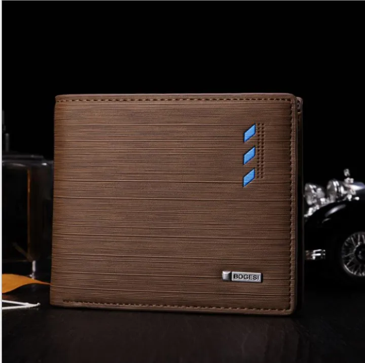 BOGESI ใหม่เอี่ยมแฟชั่น Cross รูปแบบกระเป๋าสตางค์หนังสำหรับผู้ชาย ...