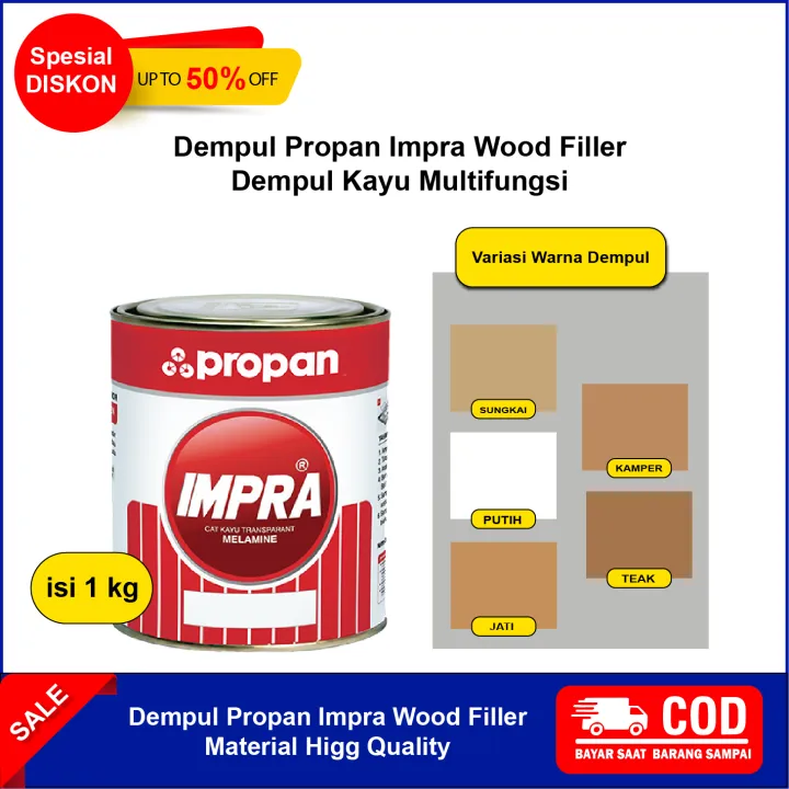 Dempul kayu Wood Filler Impra Propan Propan Impra Wood Filler 1 Kg ...