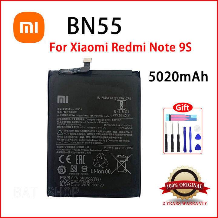 Original BN55 Battery for redmi note 9s global support fast charge with ...