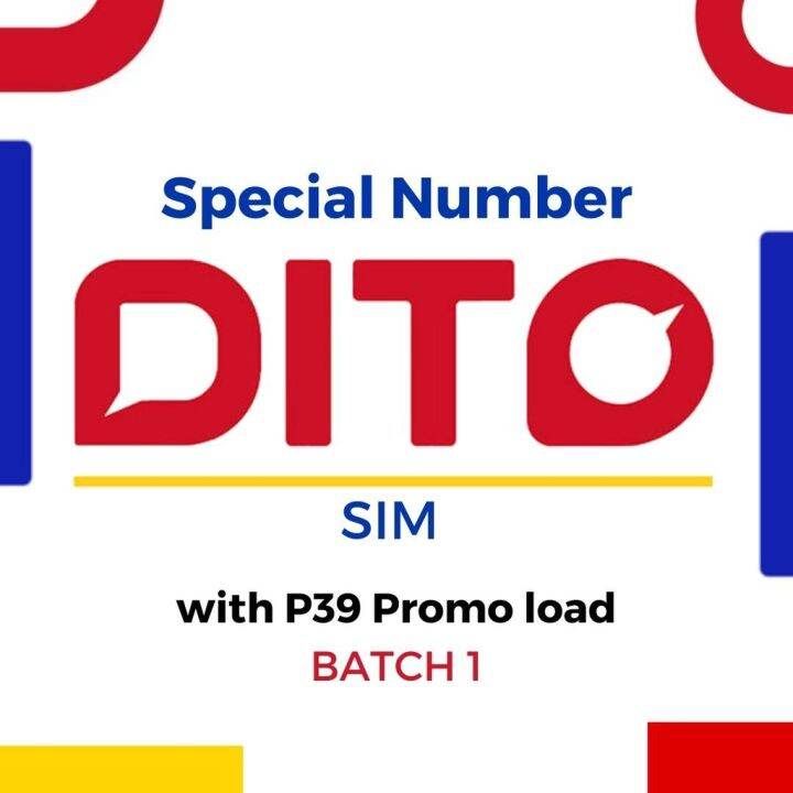 DITO Special Number Sim - Batch 1 | Lazada PH