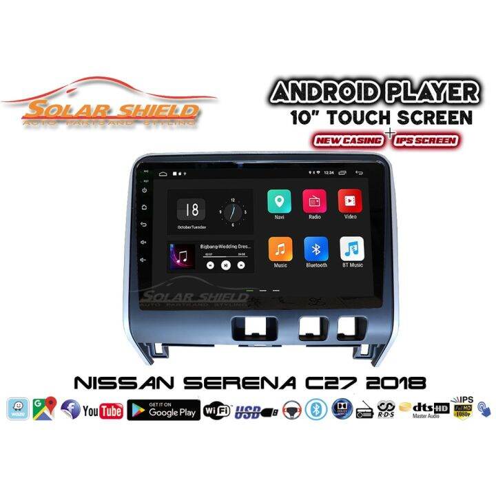 Nissan Serena C27 2018 10'' Android Player GPS Waze + Casing (Set) Plug ...