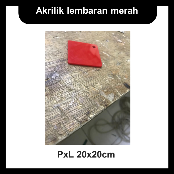 Akrilik lembaran merah PxL 20x20cm 3mm | Lazada Indonesia