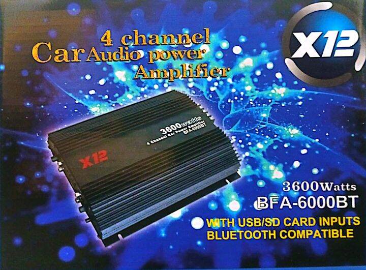 X12 BFA-6000BT 3600W 4 Channel Power Amplifier for Car | Lazada PH