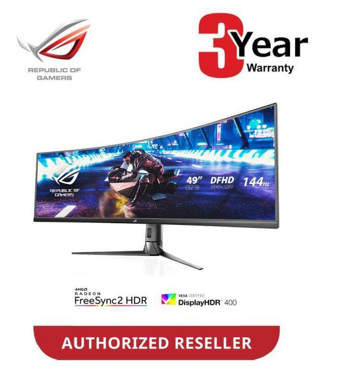 Asus 49" ROG Strix XG49VQ 144Hz Super Ultra-Wide HDR FreeSync Curved ...