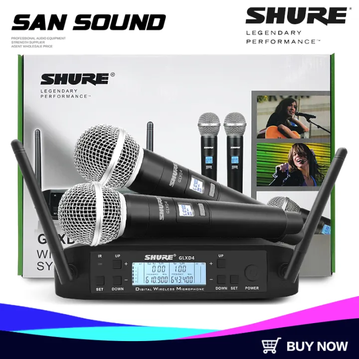 SHURE GLXD4 wireless microphone UHF dual floating mic SM58 The mic is strong and lightweight ...