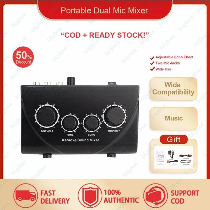 Karaoke Echo Mixer Sound Speaker Mixer Amplifier Musical Echo Mixer ...
