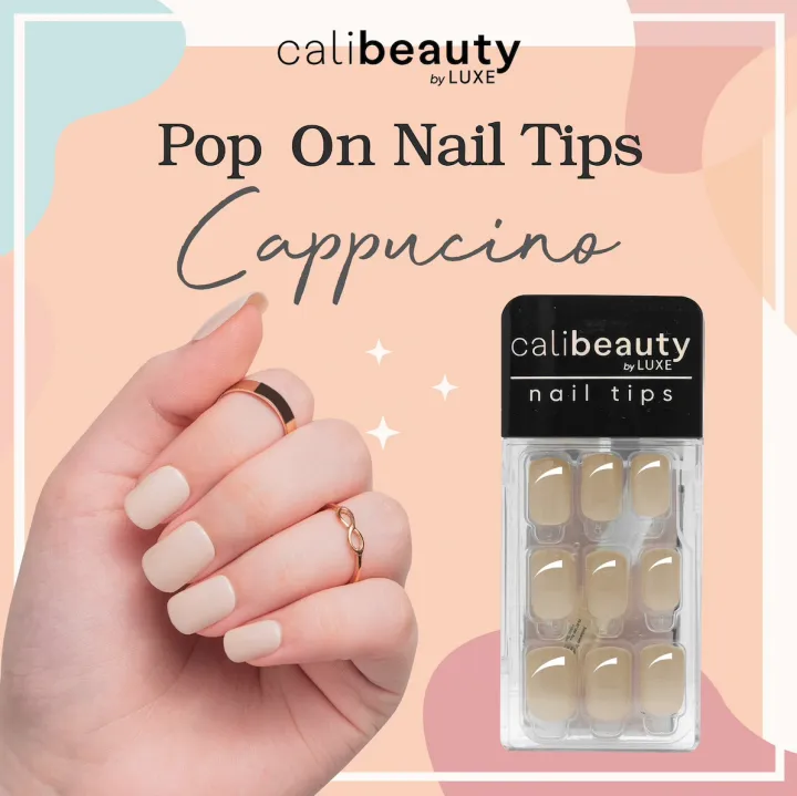 CALI BEAUTY Press On Nail Tips Cappuccino 24 Tips | Lazada PH