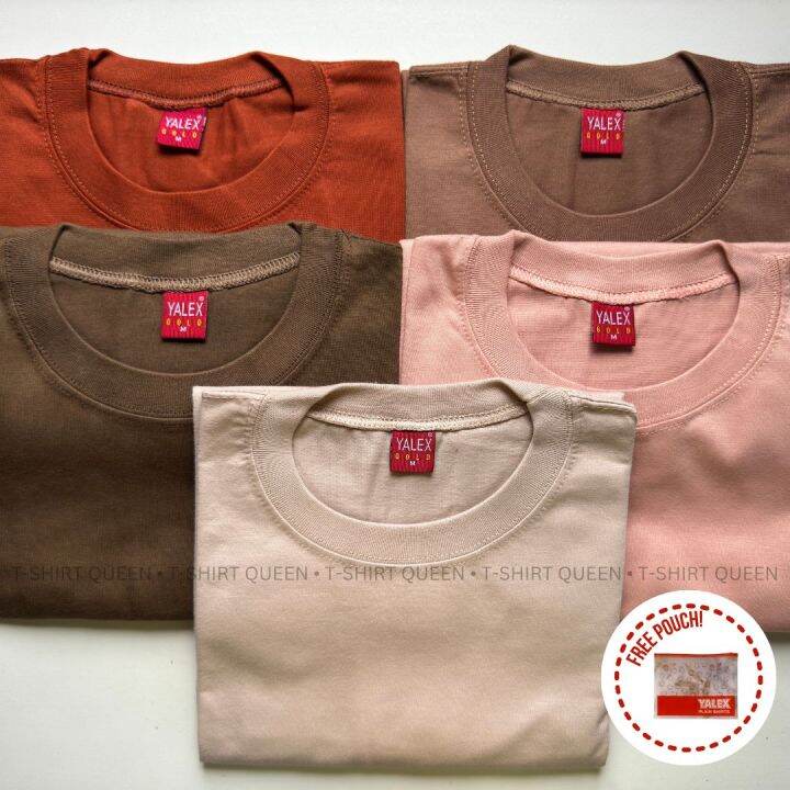 YALEX Round Neck Plain T-shirt UNISEX 200 GSM - EARTH COLORS | Lazada PH