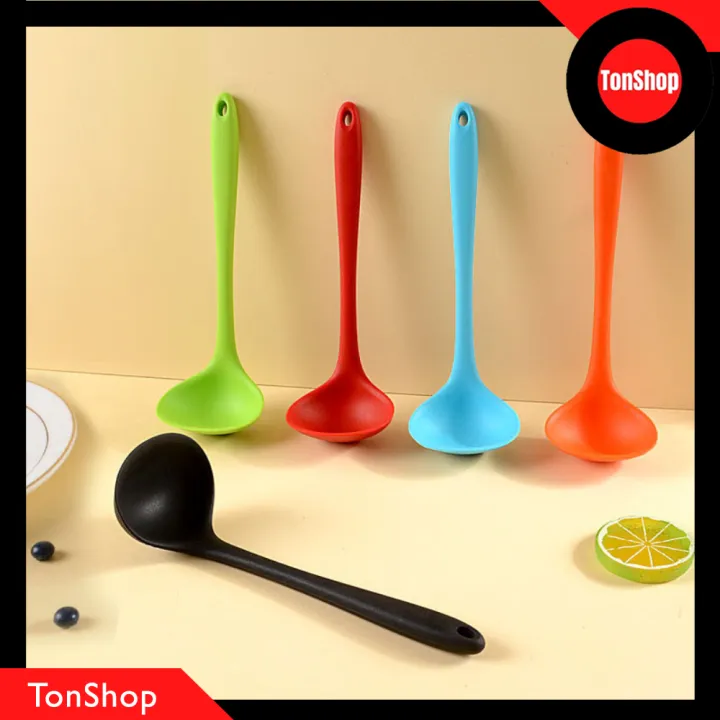 Centong Sayur Silikon Tahan Panas / Centong Sop Besar / Sendok Sayur ...