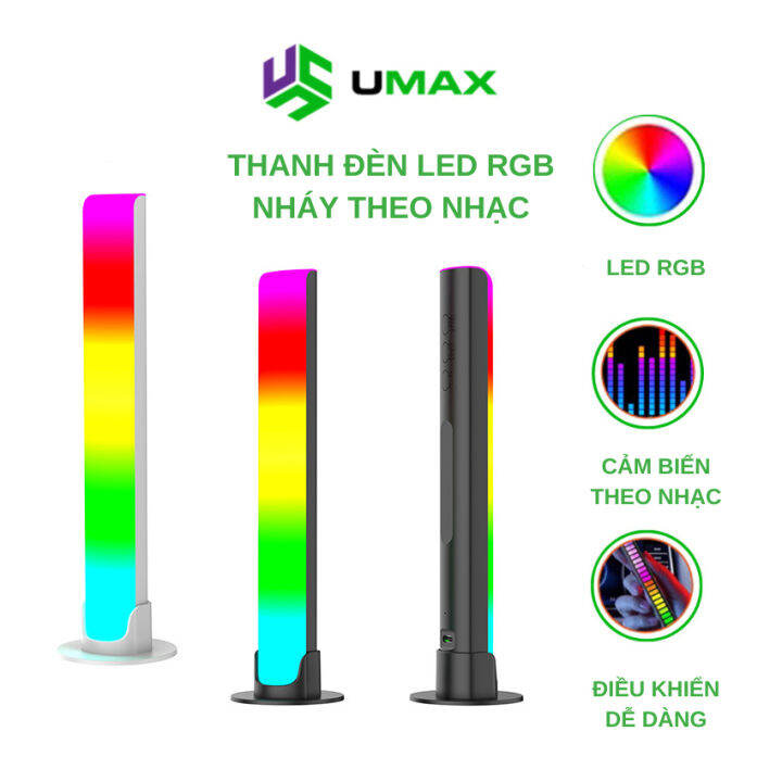 Thanh đèn LED RGB nháy theo nhạc thông minh cao 22cm cho máy tính, tivi ...