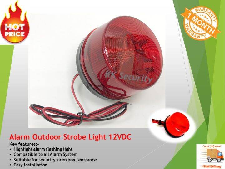 Outdoor 12VDC Strobe Light (Red) - For Alarm System | Lazada