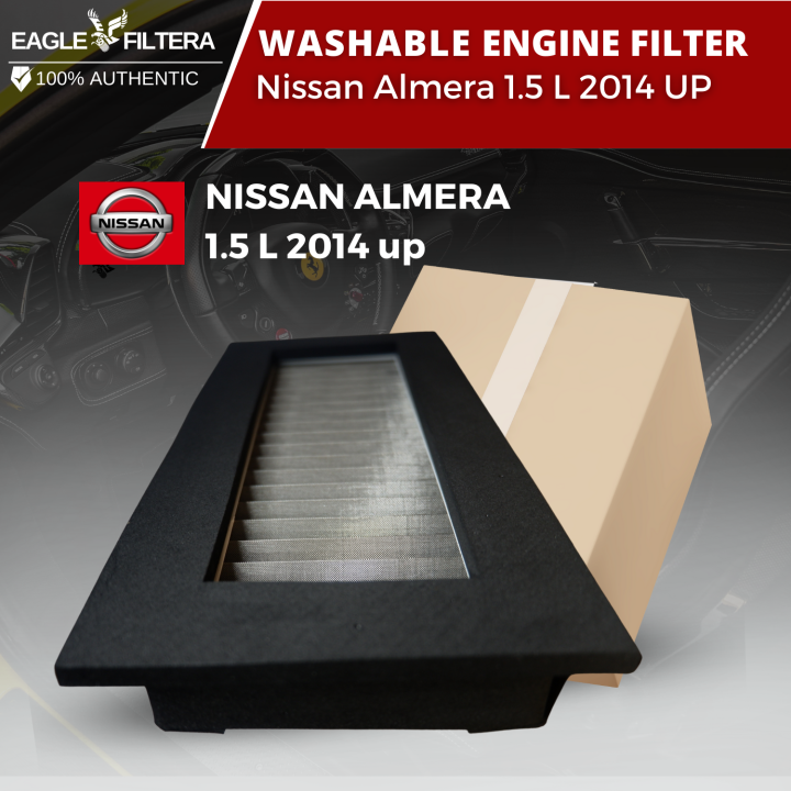 Filtera Lifetime Engine Air Filter For Nissan Almera 1.5 L 2014 up ...
