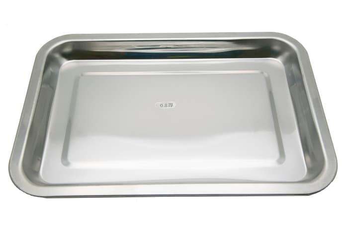 BEST SELLER !!! Nampan Baki Stainless Kotak Tebal 0.8 mm 4.8 Cm 36x27x4 ...